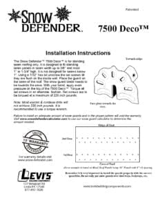 Snow Defender 7500- Powder Coated Snow Guard - Mid-Michigan Metal Sales