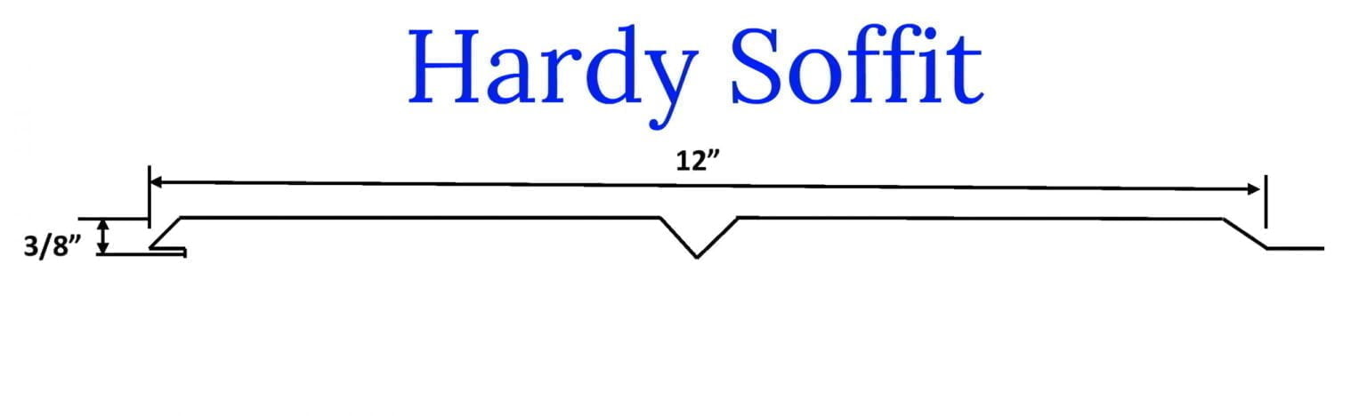 HARDY V-GROOVE STEEL SOFFIT (Double 6) 11-3/4" or 23-3/4" Lengths (50 ...