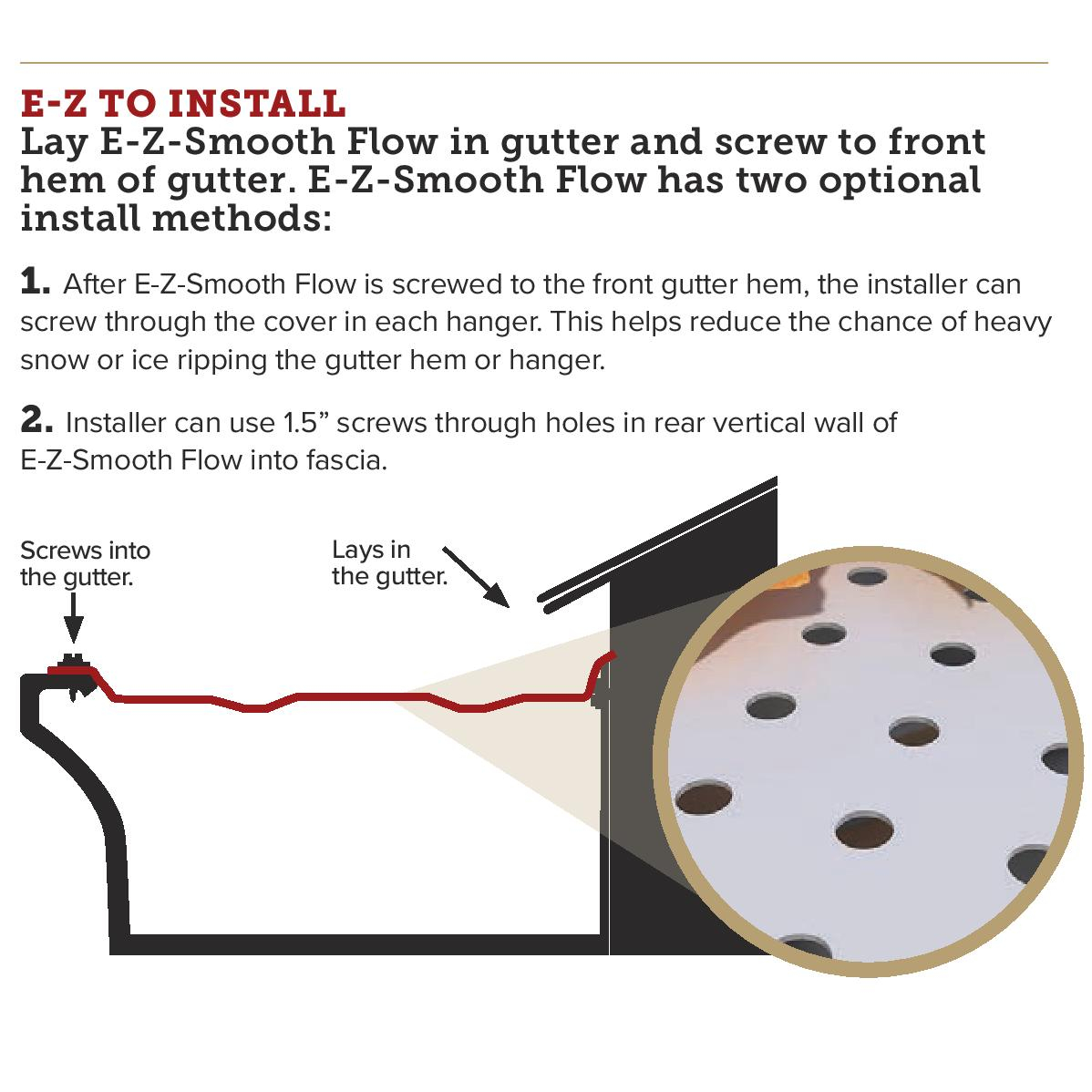 E-Z-Gutter Smooth Flow 5" Gutter Guards - Mid-Michigan Metal Sales